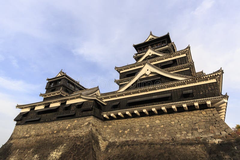 Kumamoto Castle night view stock image. Image of hilltop - 48246943