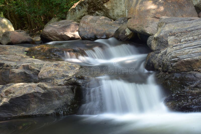 Kumbakarai Waterfalls - the Pambar River Stock Photo - Image of ...