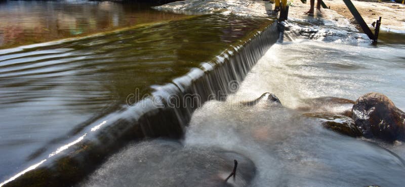Kumbakkarai Water Falls - the Pambar River Stock Image - Image of ...