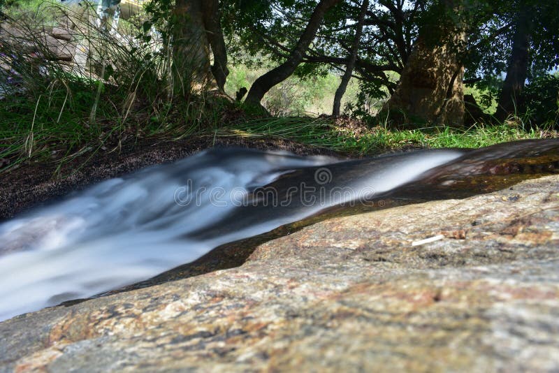 Kumbakkarai Water Falls - the Pambar River Stock Photo - Image of ...