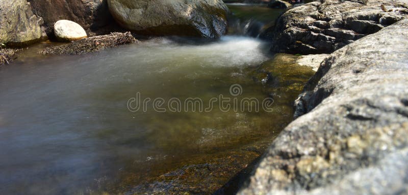 Kumbakkarai Water Falls and the Pambar River Flows Along the Rocks ...