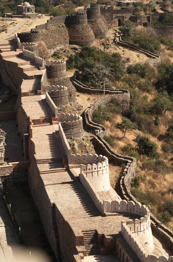 Kumbhalgarh Fort stock photo. Image of architecture, bastion - 3810066