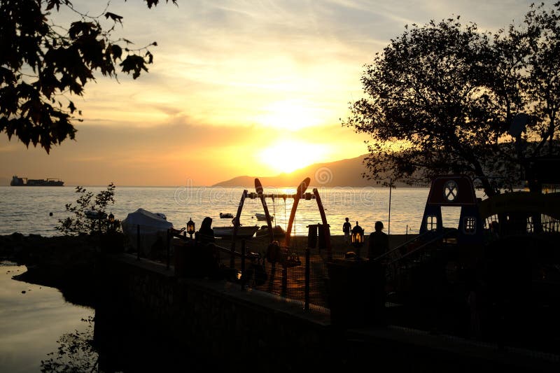 Kumla Gemlik Bursa Turkey Landscape - Sunset Editorial Image - Image of ...