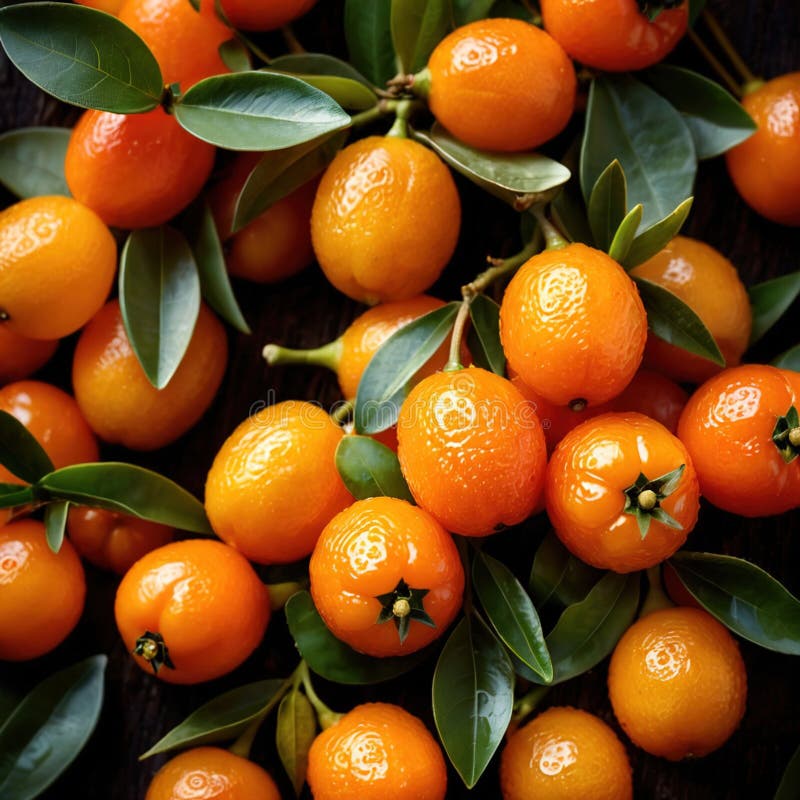 Kumquat Fresh Raw Organic Fruit Stock Illustration - Illustration of ...