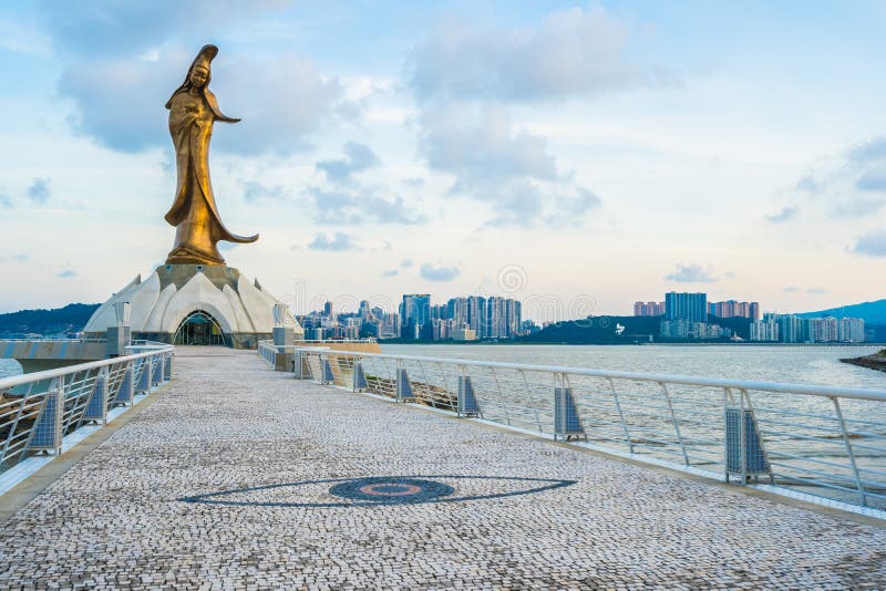 Kun Iam Statue Landmark in Macau City Editorial Image - Image of tower ...