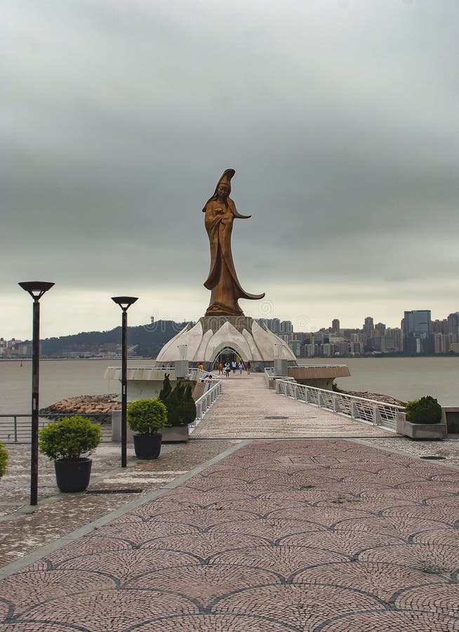 The Kun Lam Statue on the Waterfront in Macau Editorial Photo - Image ...