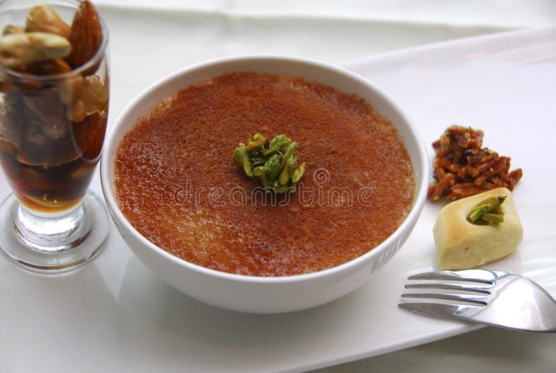 Kunafa stock image. Image of cashew, kunafeh, middle - 17051449