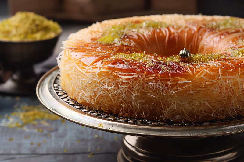 Kunafa islamic arabic food stock illustration. Illustration of muslim ...