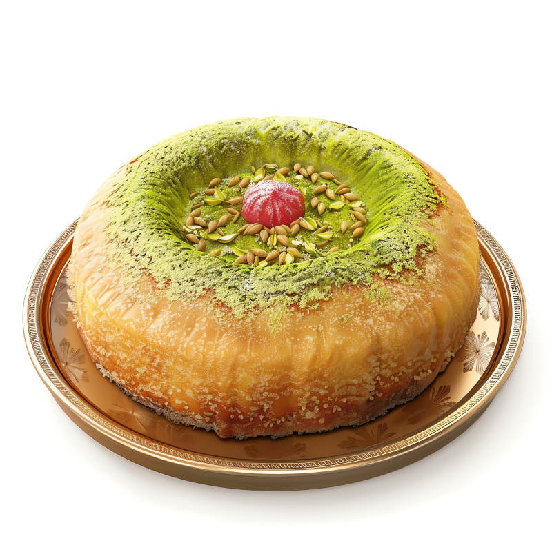 Kunafa islamic arabic food stock illustration. Illustration of muslim ...