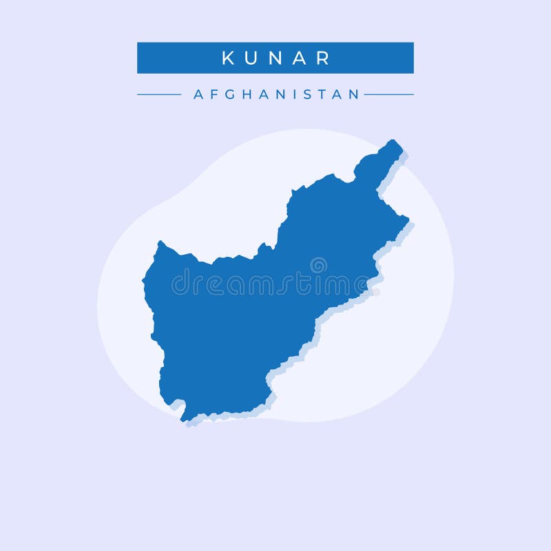 Vector Illustration Vector of Kunar Map Afghanistan Stock Vector ...