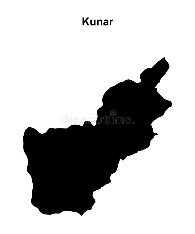 Kunar outline map stock vector. Illustration of outline - 360323425