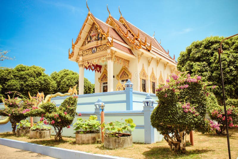 Main Chapel in the Buddhist Temple Wat Kunaram in Koh Samui, Stock ...