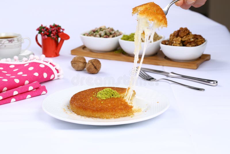Kunefe / Turkish Traditional Dessert Stock Image - Image of cheese ...