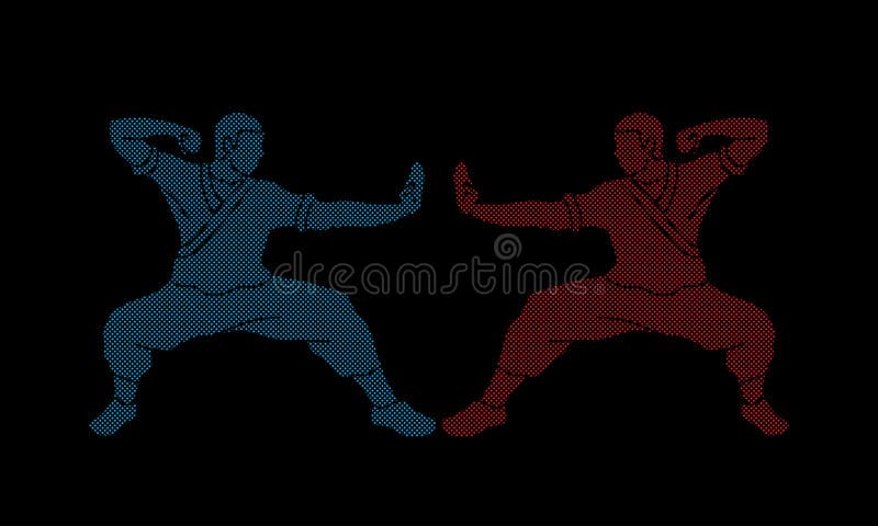 Kung Fu Action Ready To Fight Graphic Vector Stock Vector ...