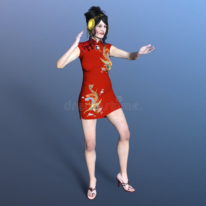 Kung-fu girl stock photo. Image of woman, model, martial - 67241956