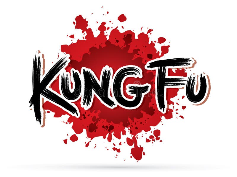 Kung Fu text stock vector. Illustration of asia, pose - 87718459