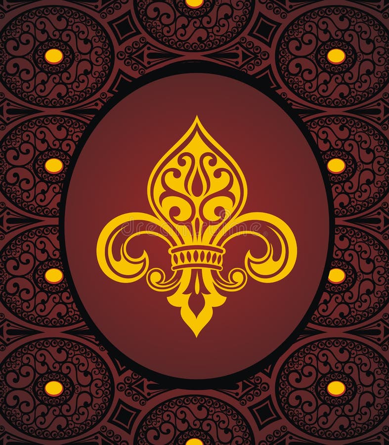 Kunglig Liljavektorsymbol, Tecknad Filmstil Vektor Illustrationer ...