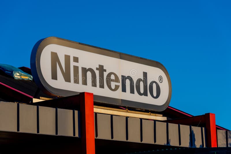 Nintendo Logo on Top of a Building.. Editorial Photography - Image of ...