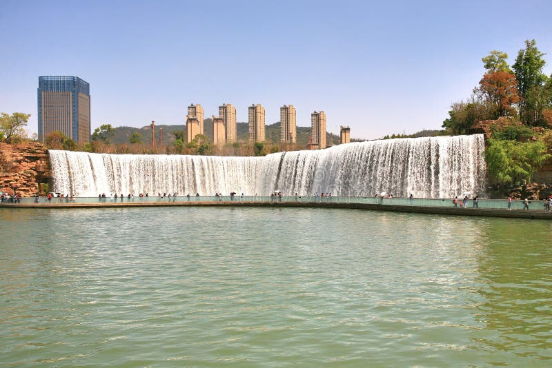 Kunming Waterfall Park in Kunming, China Became the Largest Waterfall ...