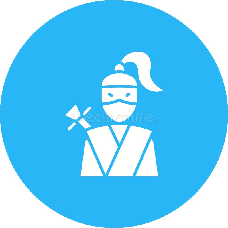 Kunoichi Icon Vector Image. Stock Vector - Illustration of outline ...