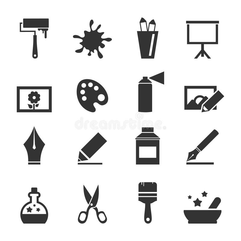 Kunst icon4 vektor abbildung. Illustration von lack, bild - 37615950