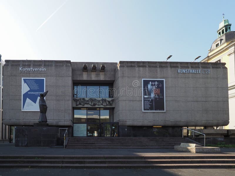 Kunsthalle in Duesseldorf editorial photography. Image of urban - 163611697