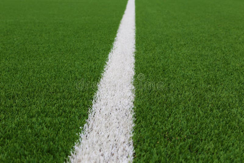 Kunstmatig Gras Met Witte Lijn Stock Afbeelding - Image of patroon ...