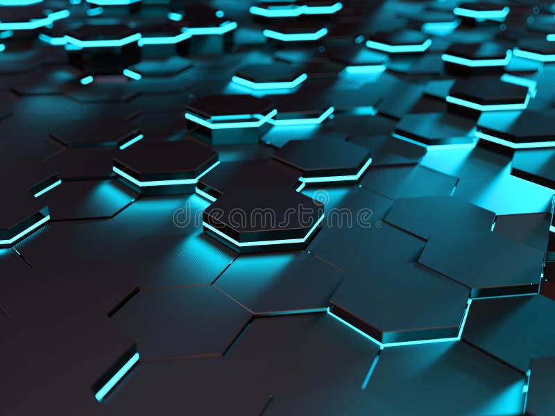 Kunstmatige Hexagonale Structuur Stock Illustratie - Illustration of ...