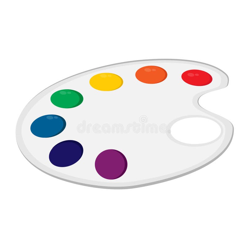 Kunstpalet of Kunstpalet Met Verf, Kleurenpalet Vector Illustratie ...