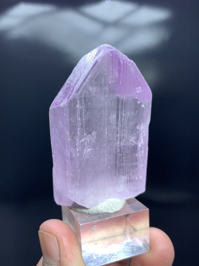 Kunzite Car Spodumene Crystal Mineral Specimen Stock Photo - Image of ...