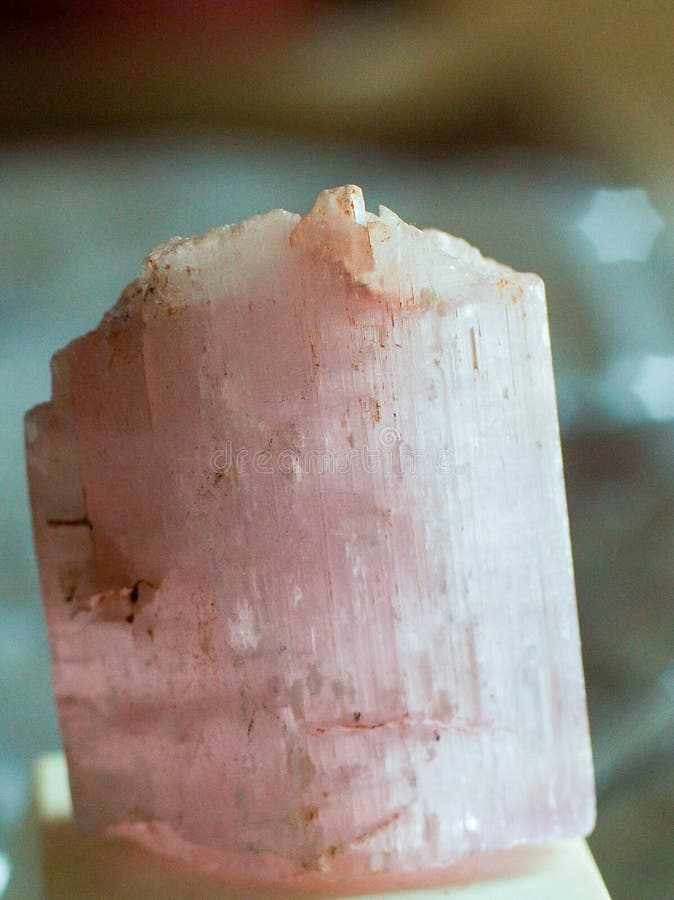 Kunzite stock photo. Image of mineral, kunzite, pyroxene - 68366702