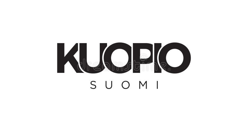 Kuopio in the Finland Emblem. the Design Features a Geometric Style ...