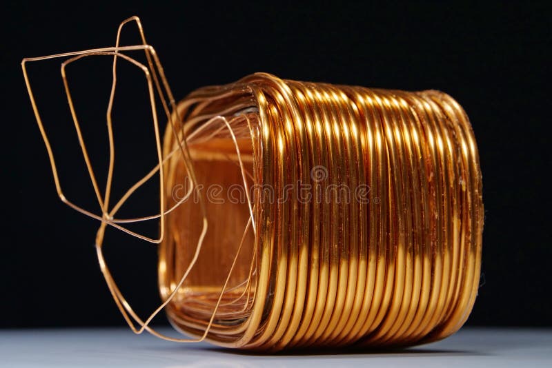 Kupfer-Wicklung Des Stepdown-Singlephase-Transformators Stockbild ...