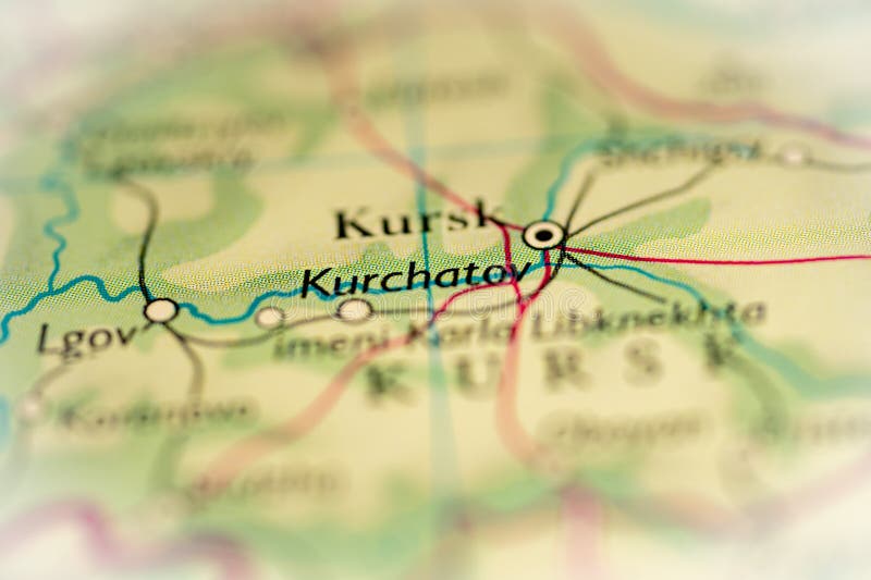 Kurchatov, Russia Highlighted on a World Map Stock Image - Image of ...
