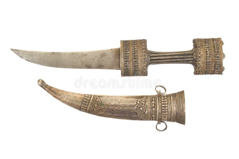 A Kurdish Khanjar Dagger with Sheath Stock Image - Image of arms ...