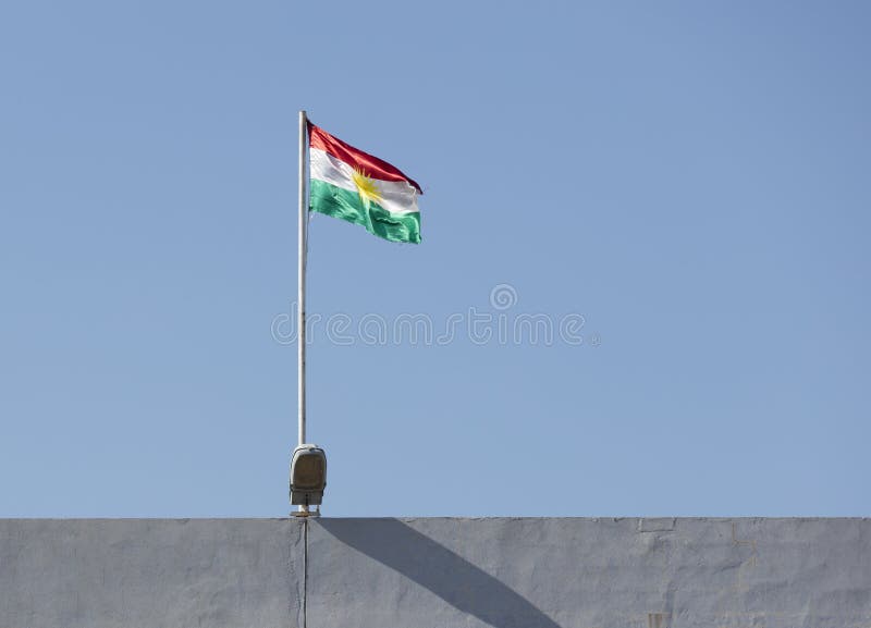 Kurdistan flag,Iraq stock image. Image of city, curve - 68897435