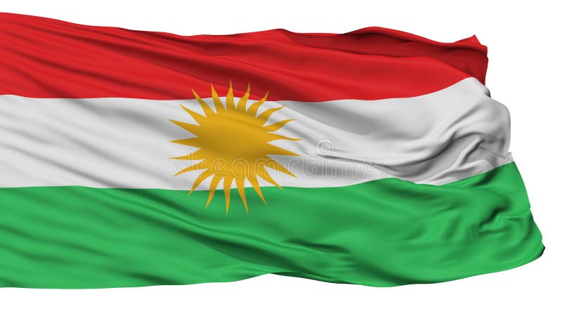 Kurdistan Flag, Isolated on White Stock Illustration - Illustration of ...