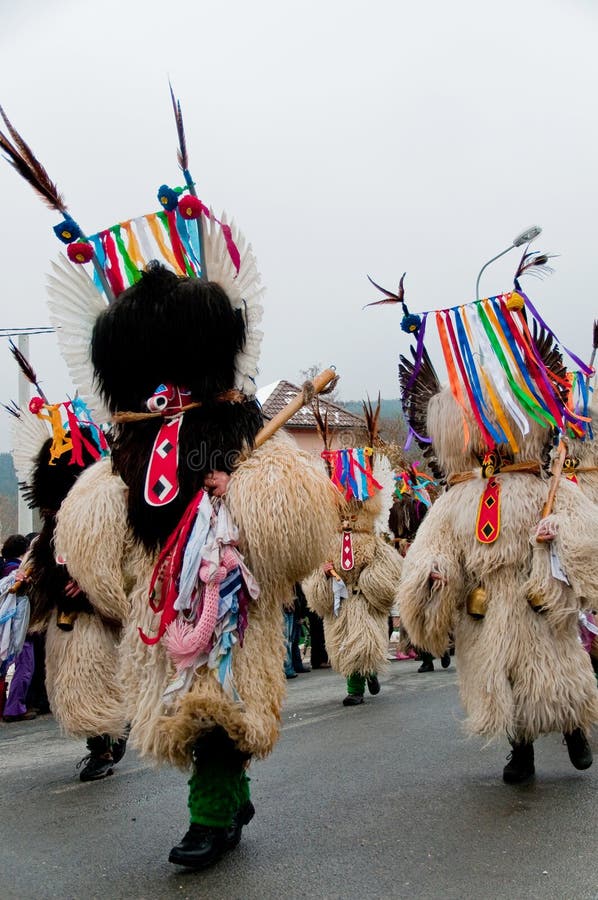Kurent a carnival mask stock image. Image of coat, ptuj - 17198253