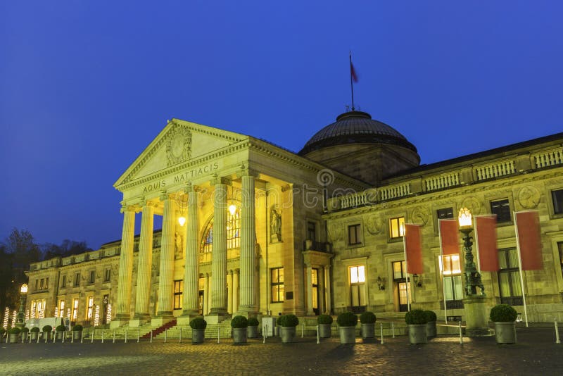 The Kurhaus of Wiesbaden in Germany Stock Photo - Image of corinthian ...