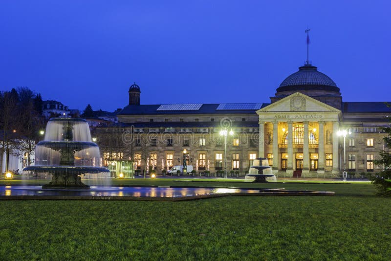 The Kurhaus of Wiesbaden in Germany Stock Photo - Image of green ...
