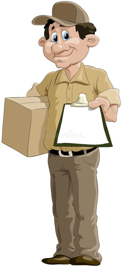 Kurirman vektor illustrationer. Illustration av kurir - 20090112