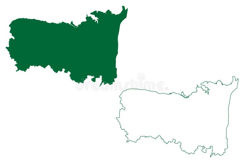 Kurnool District Andhra Pradesh State, Republic of India Map Vector ...