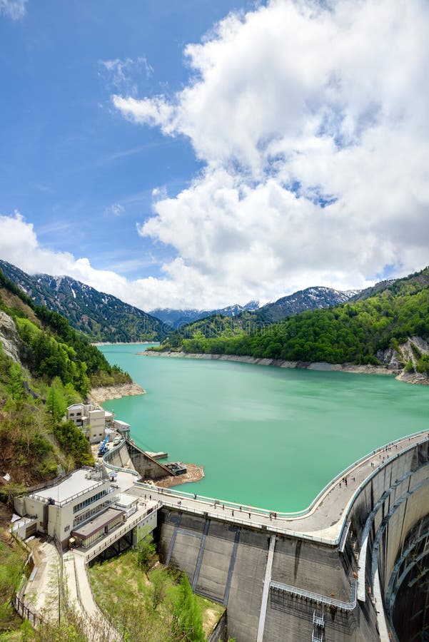 Kurobe Dam in Japan stock photo. Image of alpine, architecture - 189866414