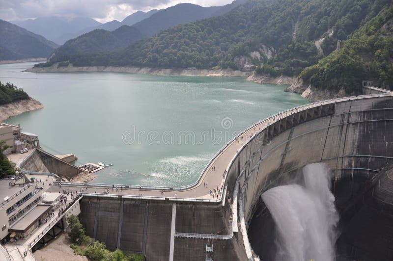 Kurobe dam, Japan stock photo. Image of tourists, kurobe - 43187564
