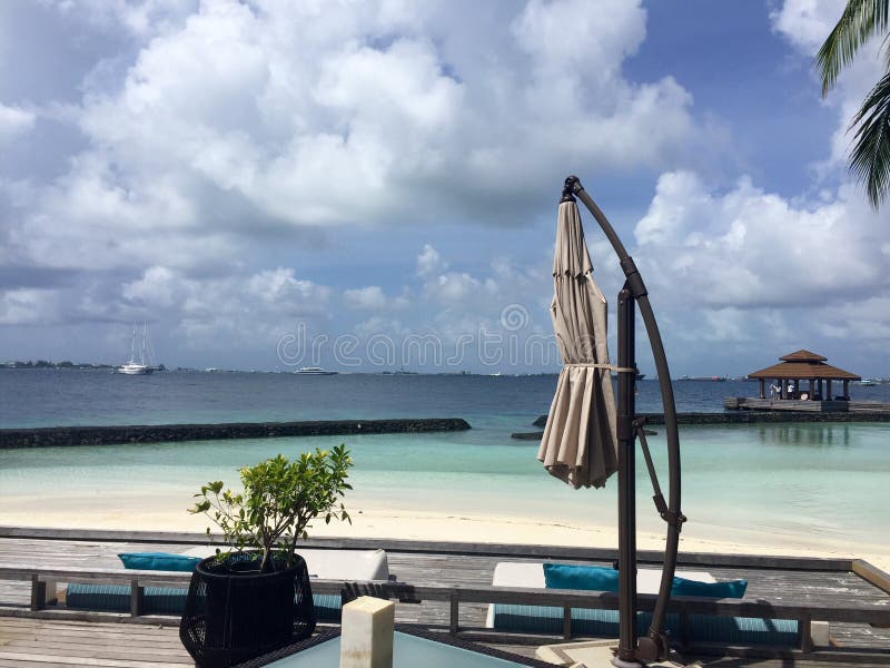 Kurumba Beach with Its White Sand, Maldives Islands Stock Image - Image ...