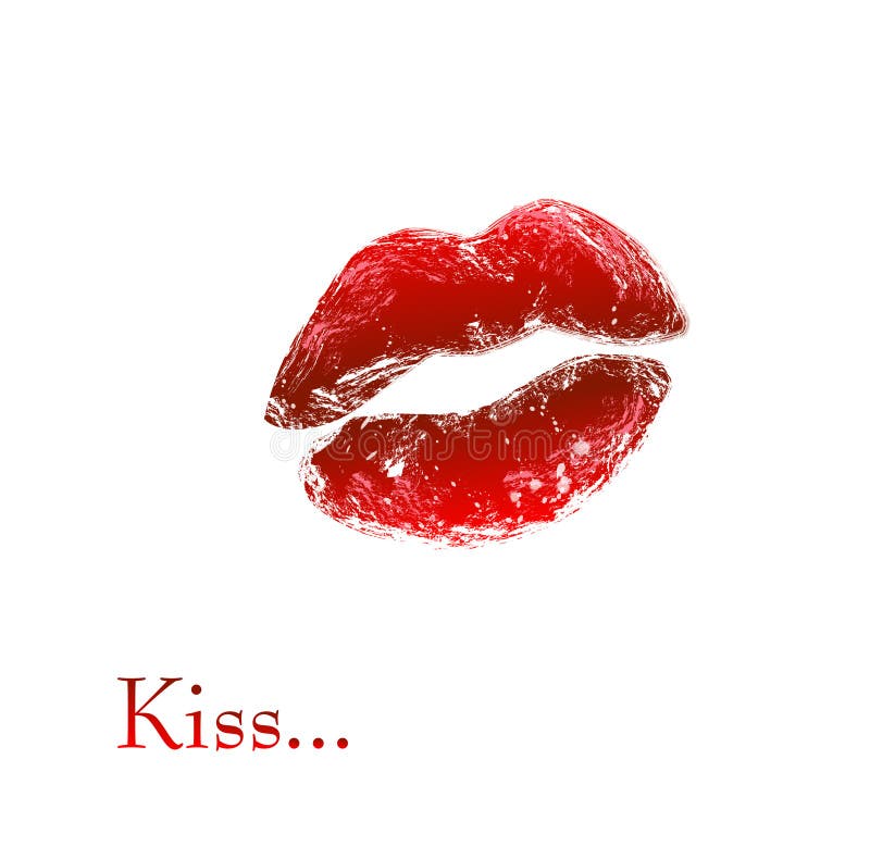 Kus vector illustratie. Illustration of tederheid, lippen - 8112321