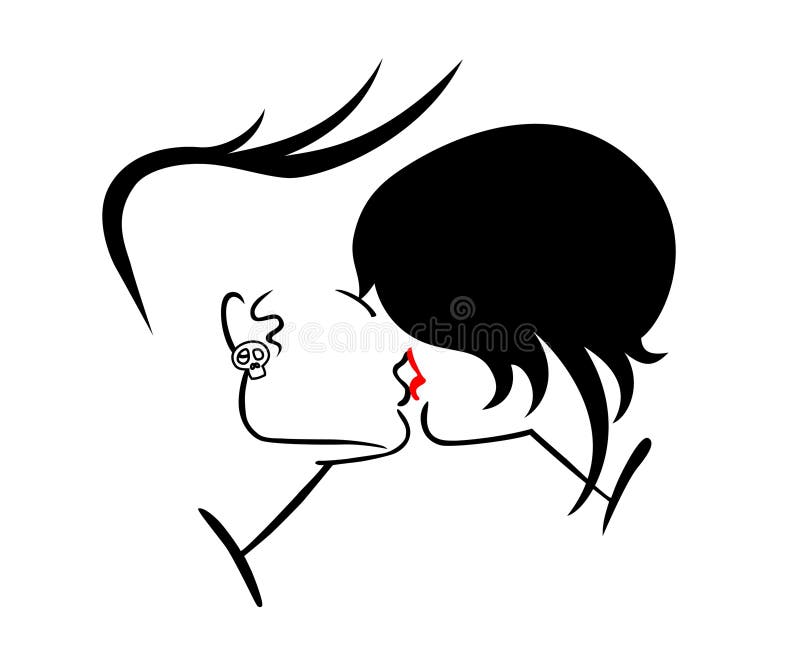 Kus vector illustratie. Illustration of persoon, zwart - 8462702