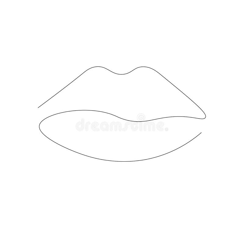 Kus Met Lipstick, Tekenen Vector Vector Illustratie - Illustration of ...