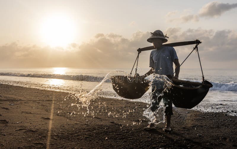 Kusamba salt farmer Bali editorial stock image. Image of mining - 99416864