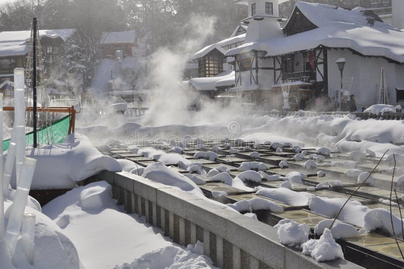 Kusatsu Hot Spring in Japan Stock Photo - Image of resort, tourist ...